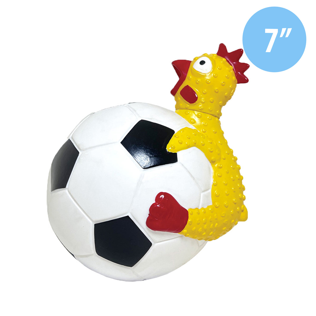 Squeeze Me Soccer Chick | Animolds Rubber Chicken – Flash Sales Inc.