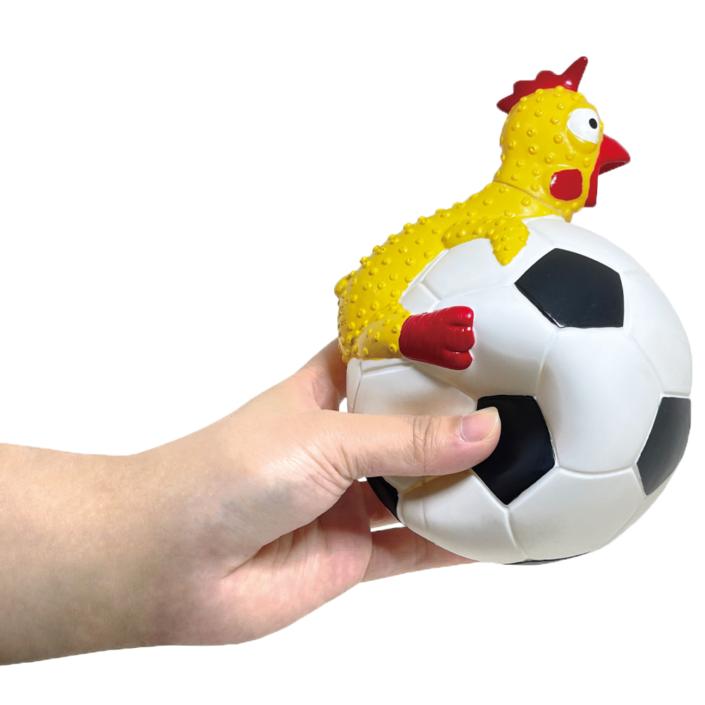 Squeeze Me Soccer Chick | Animolds Rubber Chicken – Flash Sales Inc.